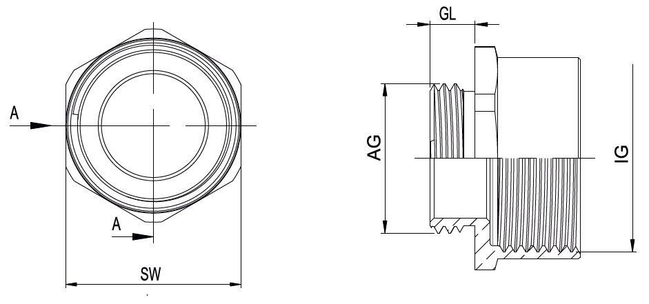 Adaptador Cilíndrico ATEX - Fleximat